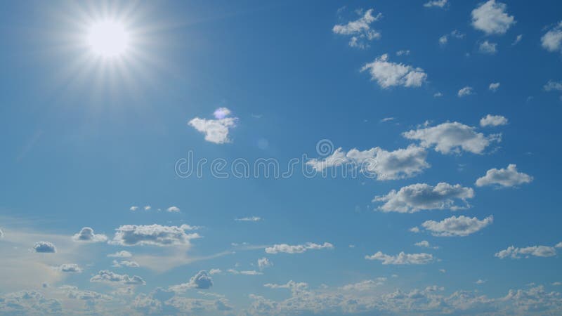 Clouds Move in the Blue Sky. Running Clouds Against the Blue Sky ...