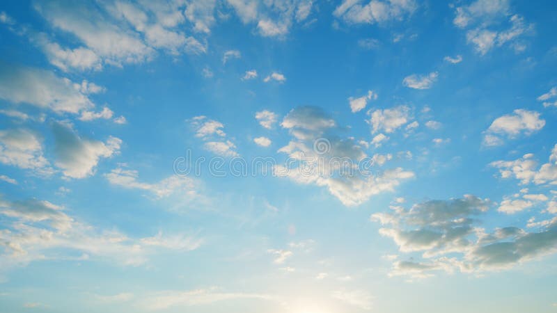 Clouds Move in the Blue Sky. Tropical Sky at Day Time, only White and ...