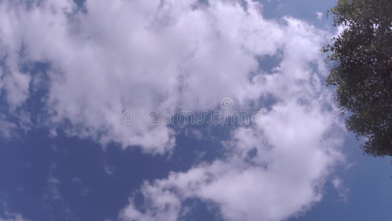 Clouds Moving Across Bright Blue Sky Stock Video - Video of cloudy ...