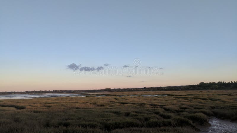 Sunset at Riverside stock image. Image of riverside - 100418545