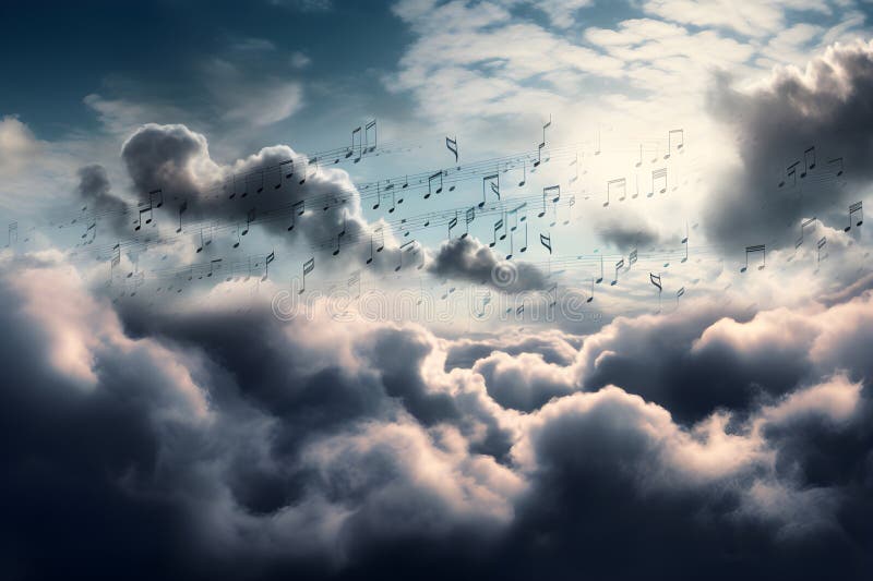 Music Notes Clouds Stock Illustrations – 379 Music Notes Clouds Stock ...