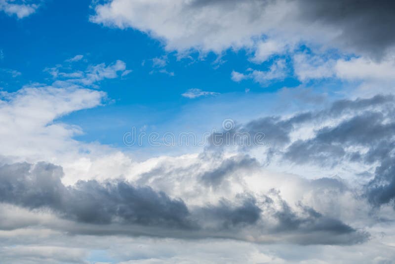 Clouds Near Sunset before Rain Blue Sky Stock Image - Image of space ...
