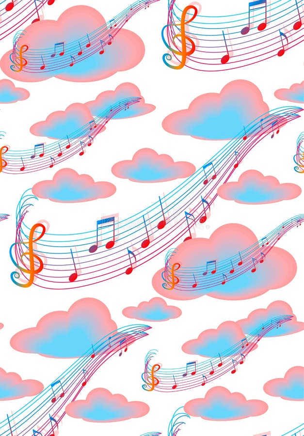 Music Repeating Pattern stock vector. Illustration of repeat - 22652429