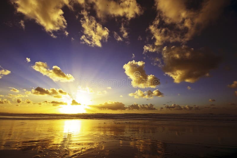 Clouds and Ocean in the Netherlands Stock Photo - Image of peaceful ...