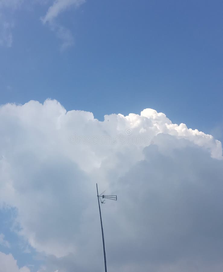 Clouds with One Beautiful Object Stock Image - Image of clouds, object ...