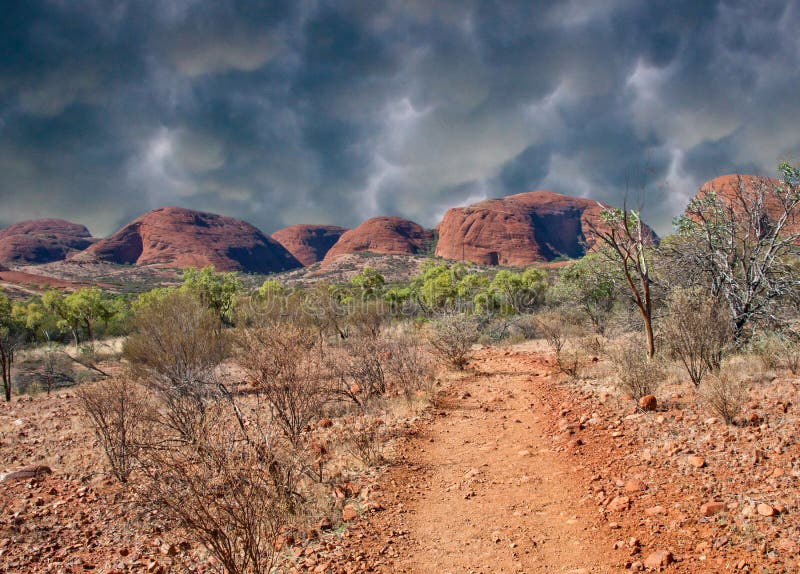 Clouds Over Australian Outback Stock Photo - Image of marbles, mountain ...