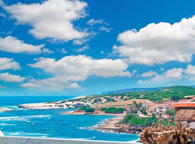 Clouds over the coastline stock photo. Image of roof - 32666094