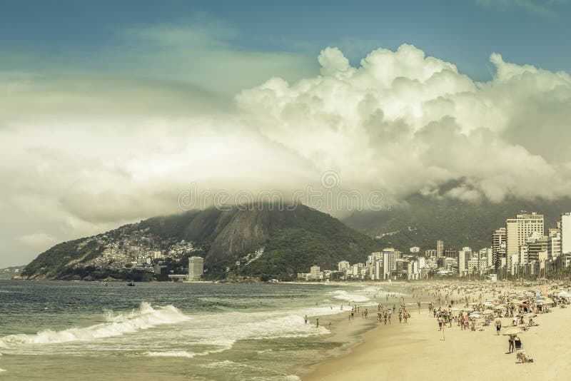 Sunrise on Ipanema Beach in Rio De Janeiro Stock Image - Image of ...