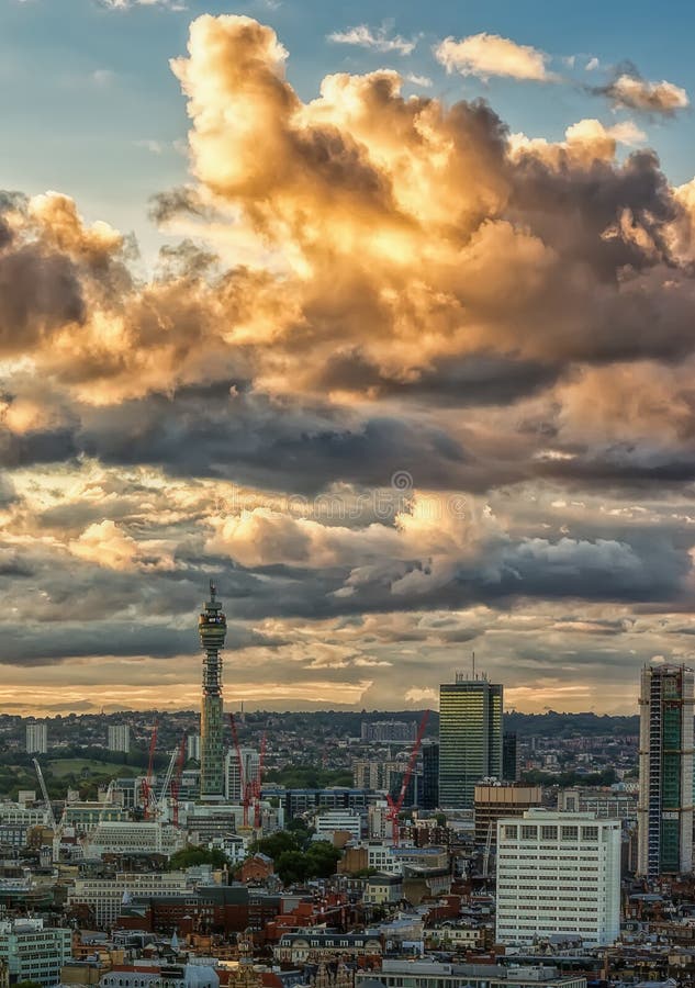 Clouds over London. editorial photo. Image of london - 58664126