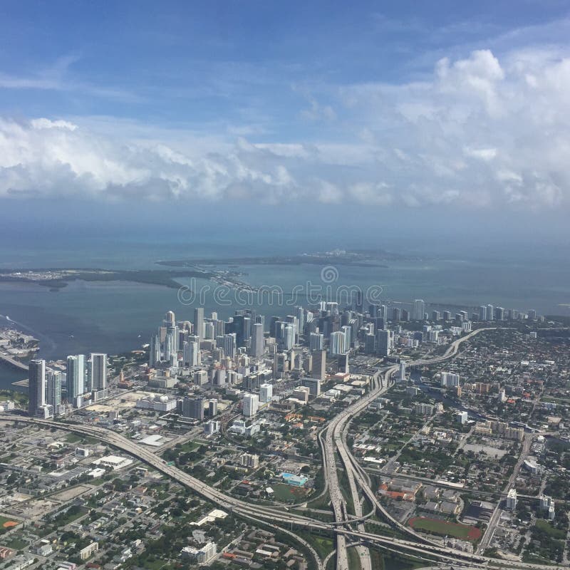 Clouds over Miami Florida stock image. Image of white - 73247039