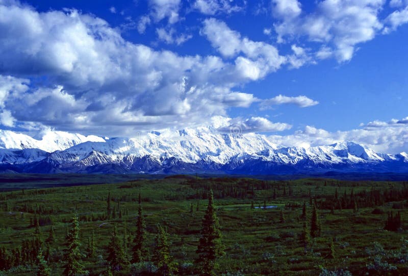 Clouds Over a Mountain Range Stock Photo - Image of afternoon, mckinley ...