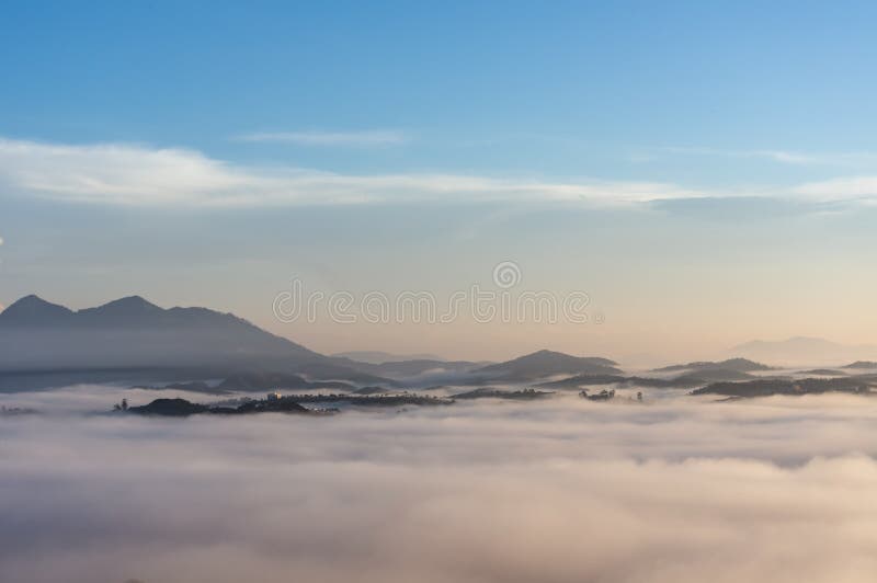 Clouds over mountain range stock image. Image of distance - 127285475