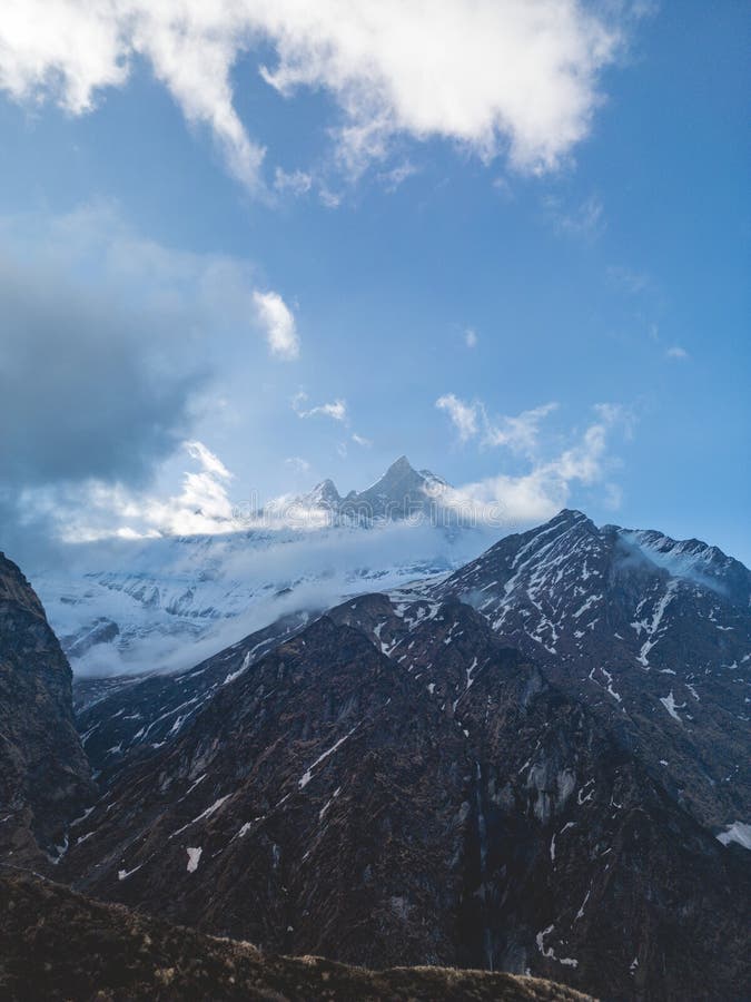 Clouds Over the Mountains, Mountains in the Fog, during Annapurna ...