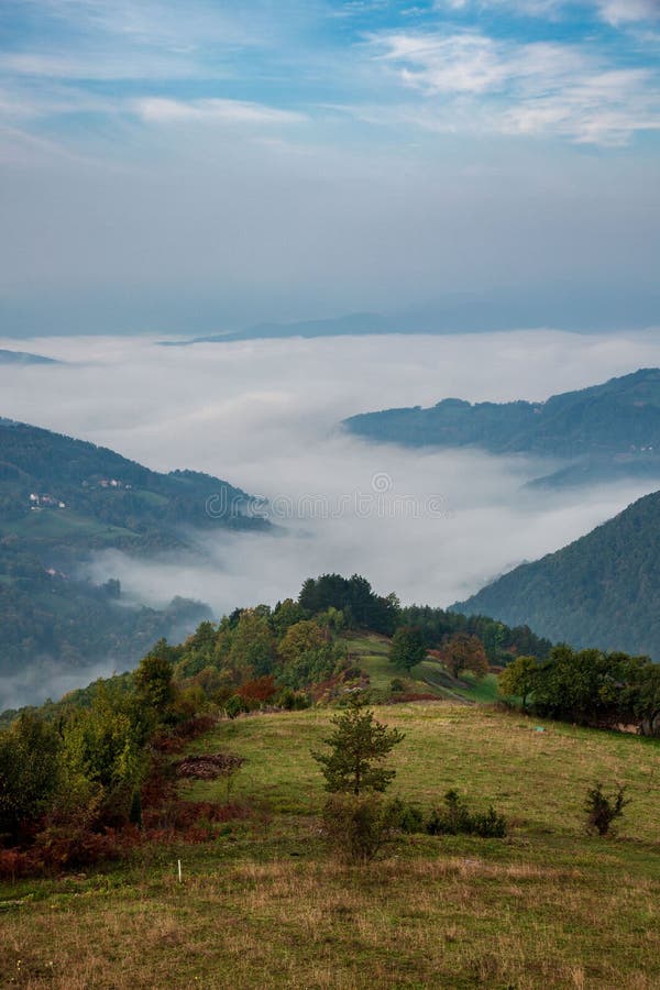 Clouds over the ridge stock image. Image of wildlife - 265606763