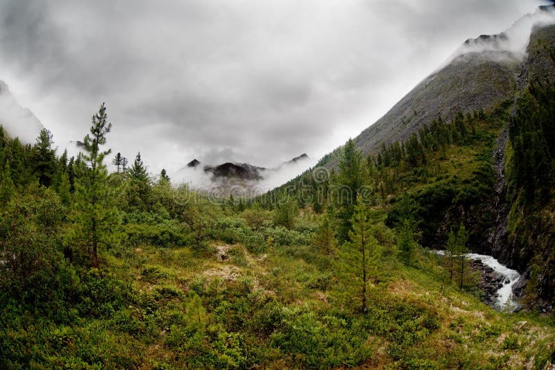 Clouds Over Sayan Mountains Stock Photo - Image of wilderness, canyon ...