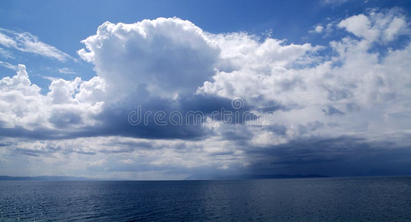 Clouds over the sea stock photo. Image of longing, shipping - 13490862