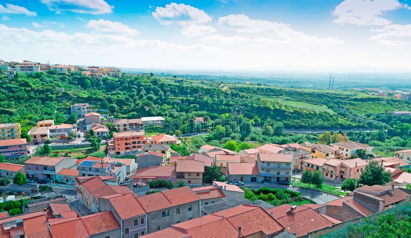 Sennori Seen from Above on a Cloudy Day Stock Photo - Image of sardinia ...