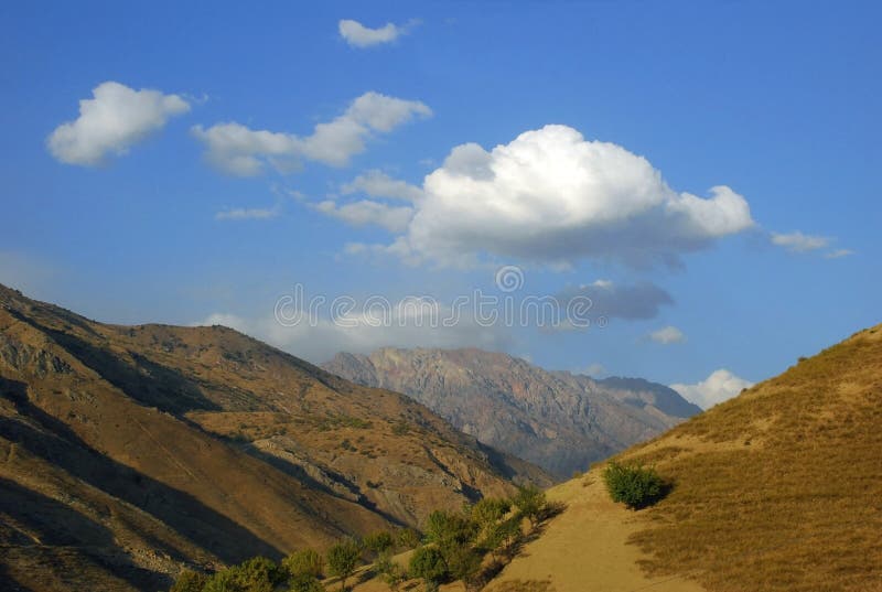 Clouds Over the Tien Shan in the Fall Stock Image - Image of clouds ...
