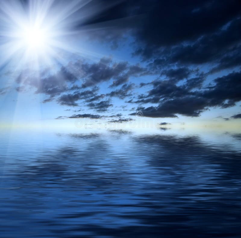 Clouds over water stock photo. Image of dramatic, oxygen - 7182992