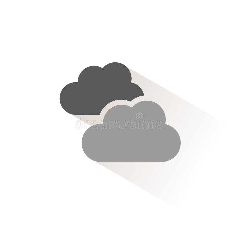 Clouds. Overcast. Isolated Color Icon. Weather Vector Illustration ...