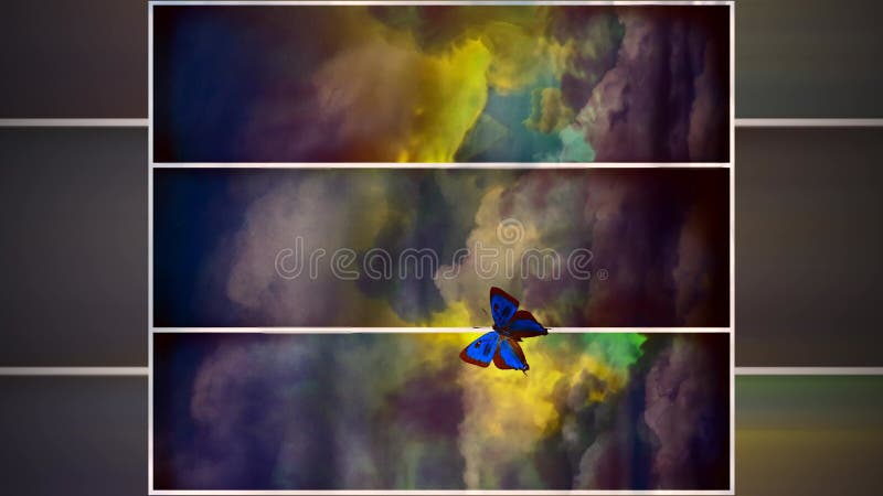 Clouds with Overlapping Rectangular Layers Stock Footage - Video of ...