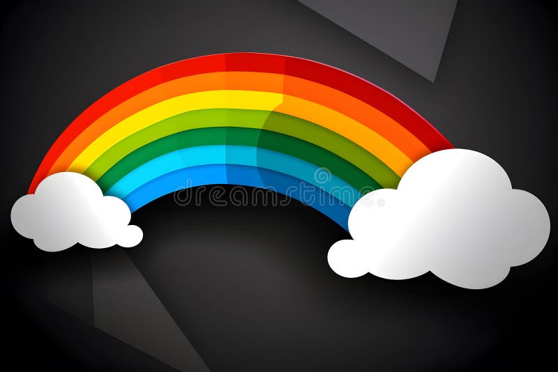 Clouds in Paper Style. Neural Network AI Generated Stock Illustration ...