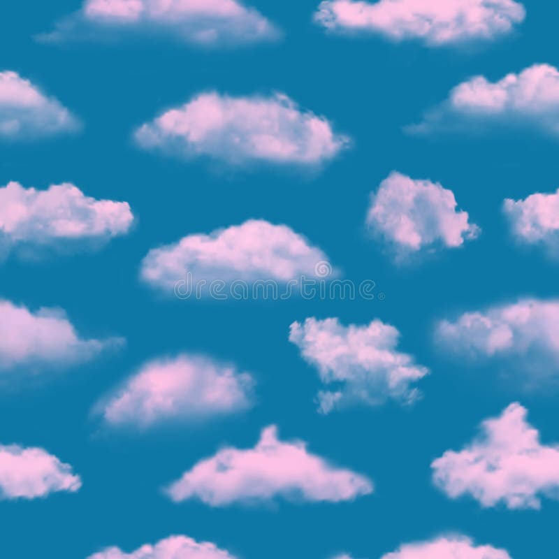 Clouds Pattern. Textile Print Design Template for Pillows Decoration ...