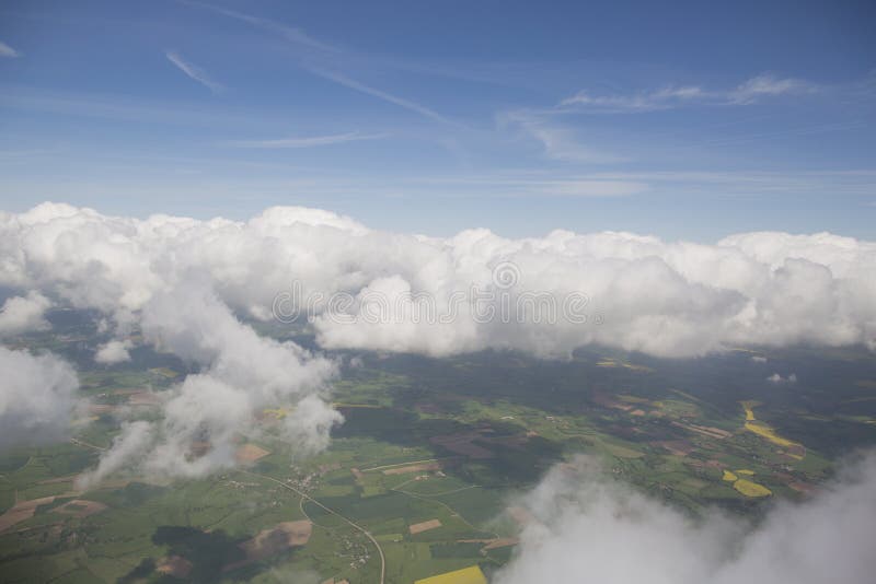 Clouds from the plain view stock image. Image of horizon - 56223433