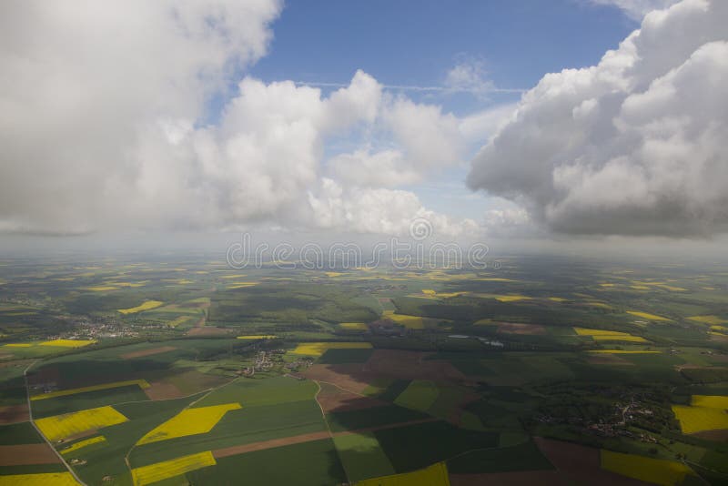 Clouds from the plain view stock image. Image of cloudscape - 56223773