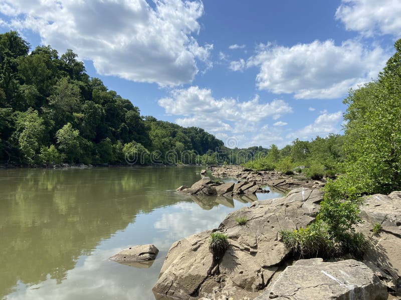 Clouds and Potomac River in May in Spring Stock Image - Image of ...
