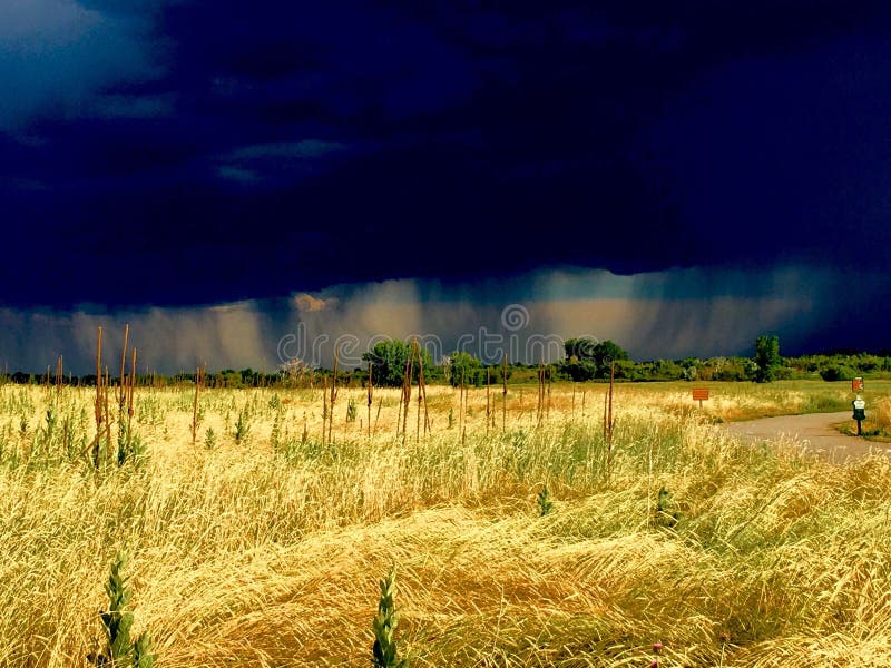 Clouds and Rain in the Distance Stock Photo - Image of dark, rain: 76861022