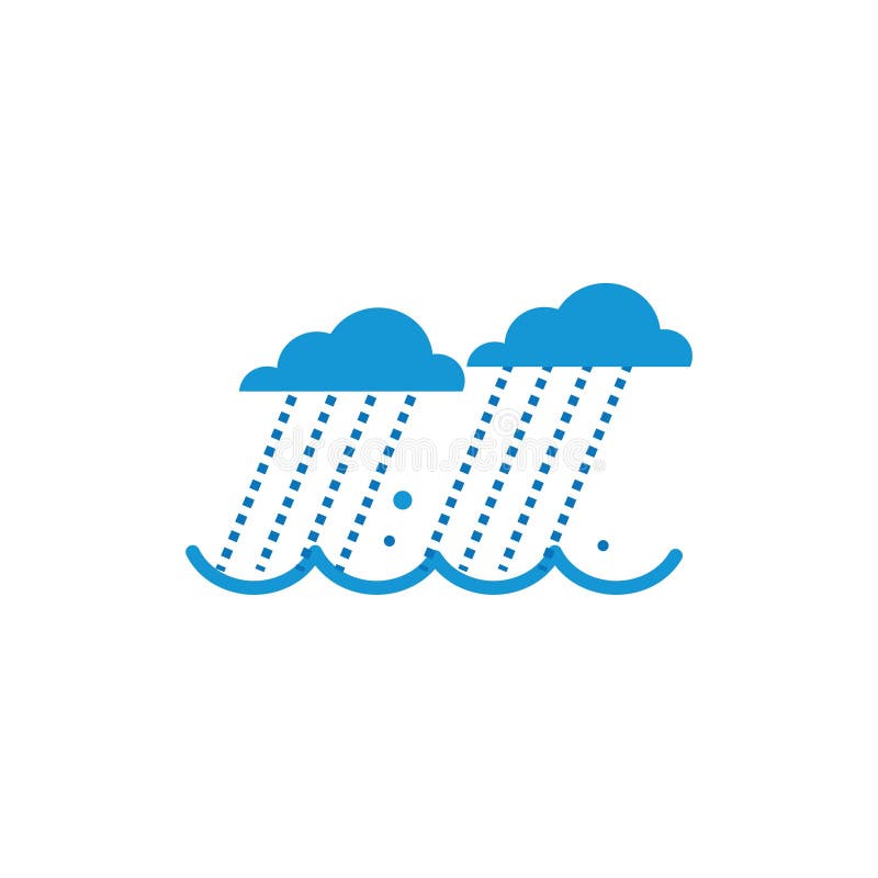 A Clouds with Rain. Vector Illustration Decorative Design Stock Vector ...