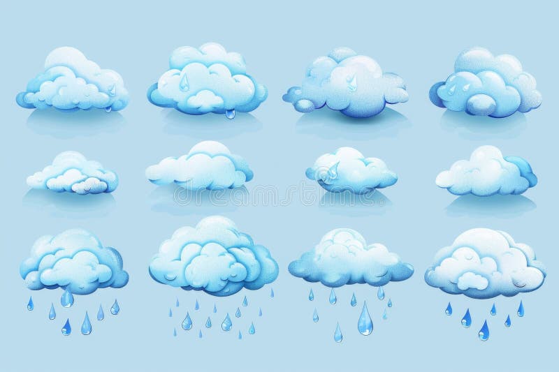 Clouds with Raindrops, Suitable for Weather or Climate Related Content ...