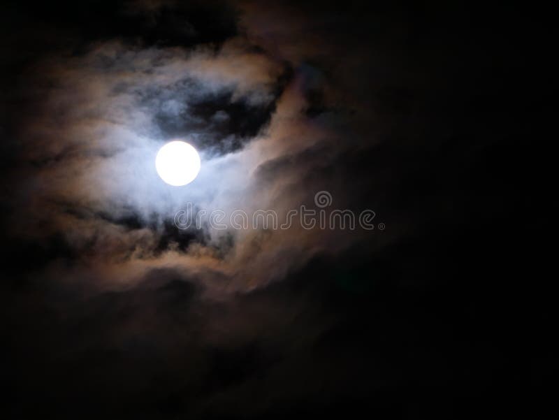 Clouds Ran Quickly through the Full Moon Stock Image - Image of cloud ...
