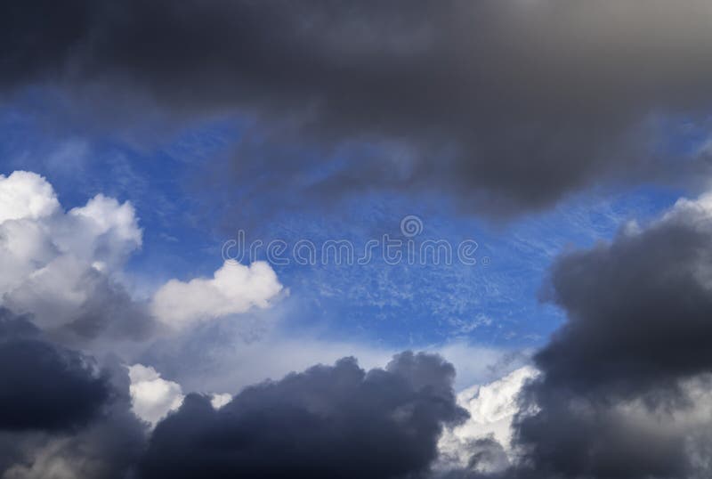 Clouds from a Recent Rainstorm Part Stock Photo - Image of environment ...