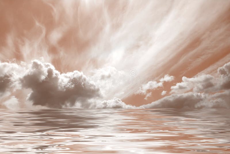 Clouds reflected in water stock image. Image of peace - 2417279