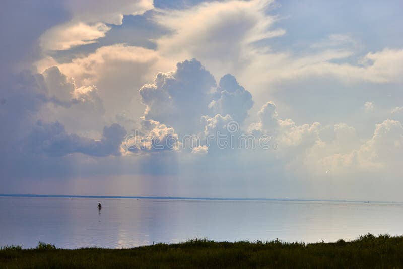 Clouds Reflected in the Water Image of a Beautiful Water Background ...