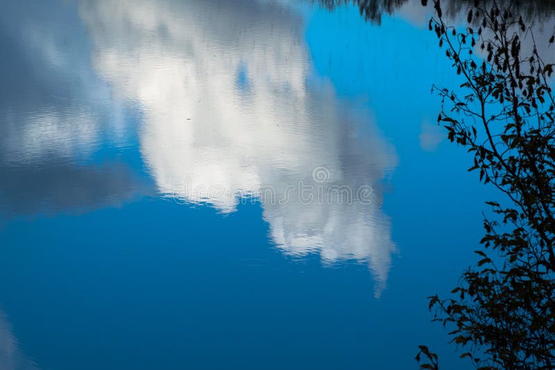 Clouds Reflected in Water in the Tiber River - Rome, Italy Stock Photo ...
