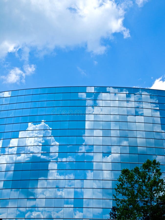 Clouds Reflected in Windows Stock Photo - Image of highrise, city: 19986480