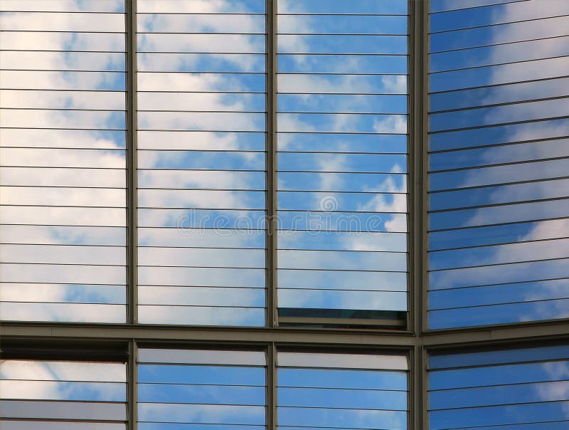 The Sky with Clouds is Reflected in the River, View from the Shore ...
