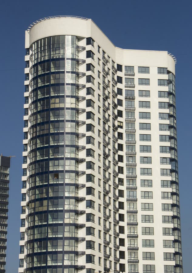 Clouds Reflected in Windows of Modern Office Building Stock Photo ...