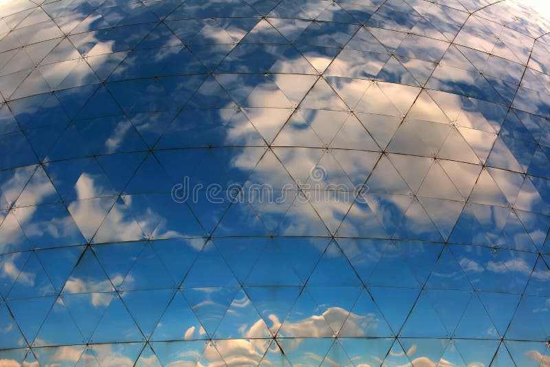 Clouds Reflected in Windows Stock Image - Image of contemporary ...