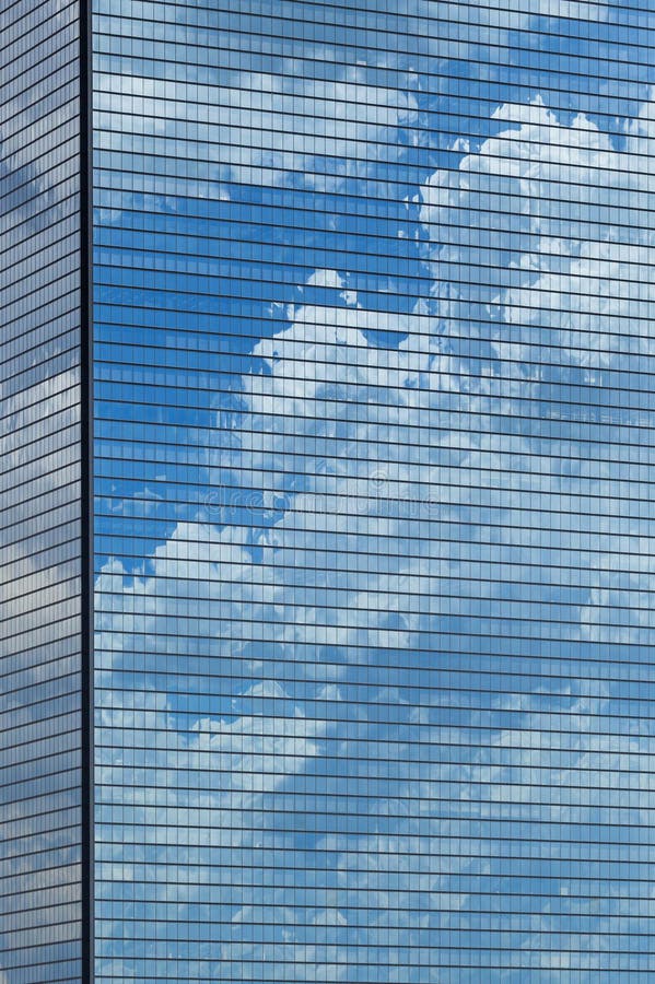 Clouds Reflected in Windows of Skyscraper Stock Image - Image of ...