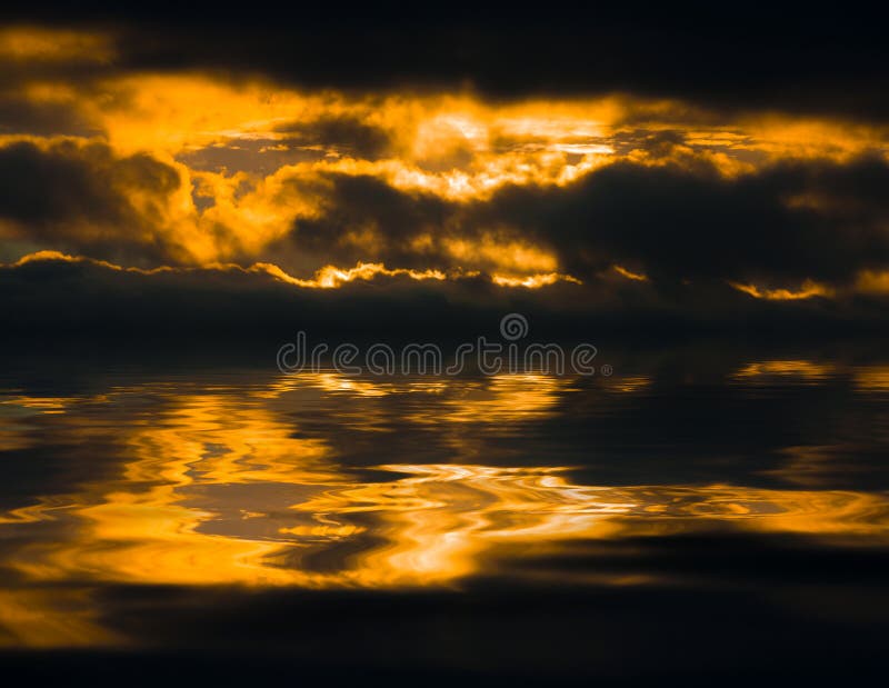 Clouds Reflection Background Stock Photo - Image of dawning, horizontal ...