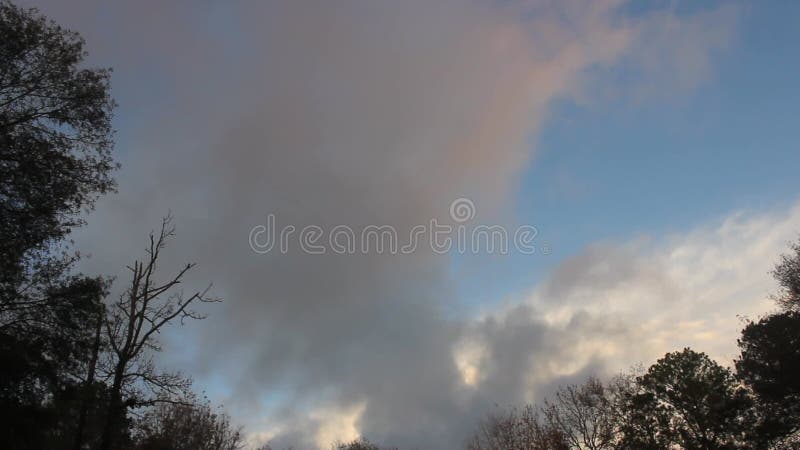 Clouds Rolling in during Early Evening on Cold Winter Day Time Lapse ...