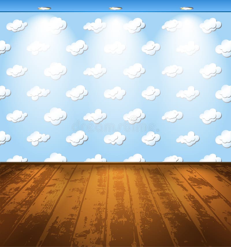 Clouds room stock vector. Illustration of cloud, design - 21890923