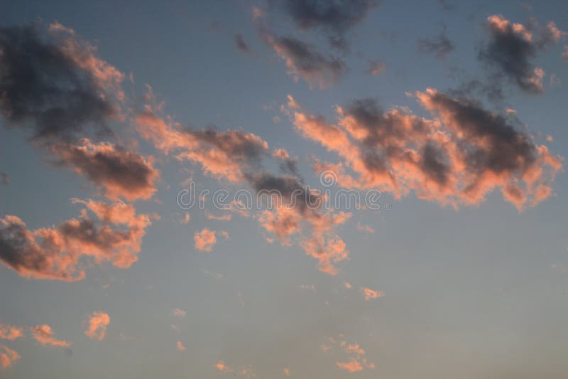Clouds Scattered in Blue Sky. Scenery View Stock Image - Image of ...