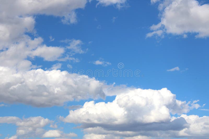 Clouds Scattered Over an Intense Blue Sky Stock Image - Image of poster ...