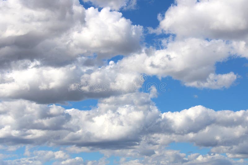 Clouds Scattered Over an Intense Blue Sky Stock Image - Image of summer ...