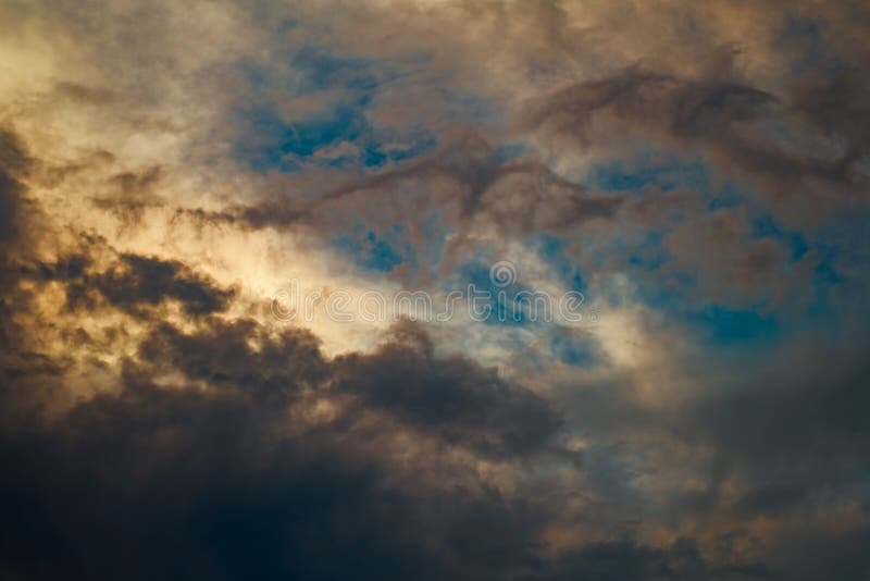Clouds in the Sky after Rain Stock Image - Image of color, landscape ...